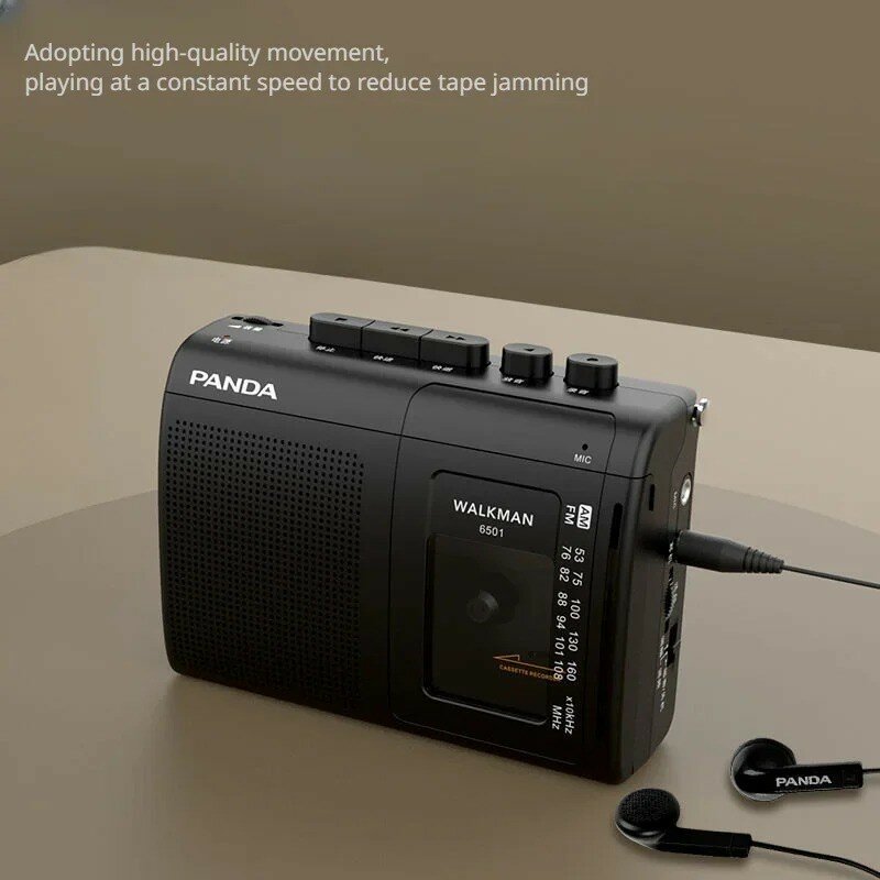 Портативный плеер AM/FM Radio Walkman, с поддержкой громкой связи, наушники в комплекте