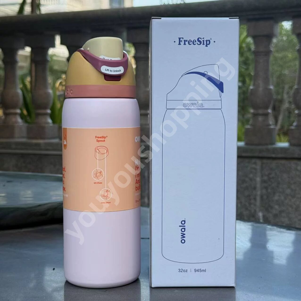 Owala FreeSip 40oz термос с трубочкой из нержавеющей стали - Кондитерская для игривого дизайна