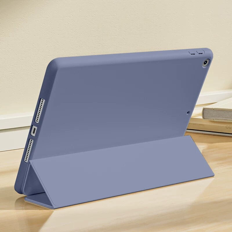 Чехол-защита для iPad Mini 1/2/3 7.9 дюймов с амортизацией в лавандовом цвете с закаленным стеклом