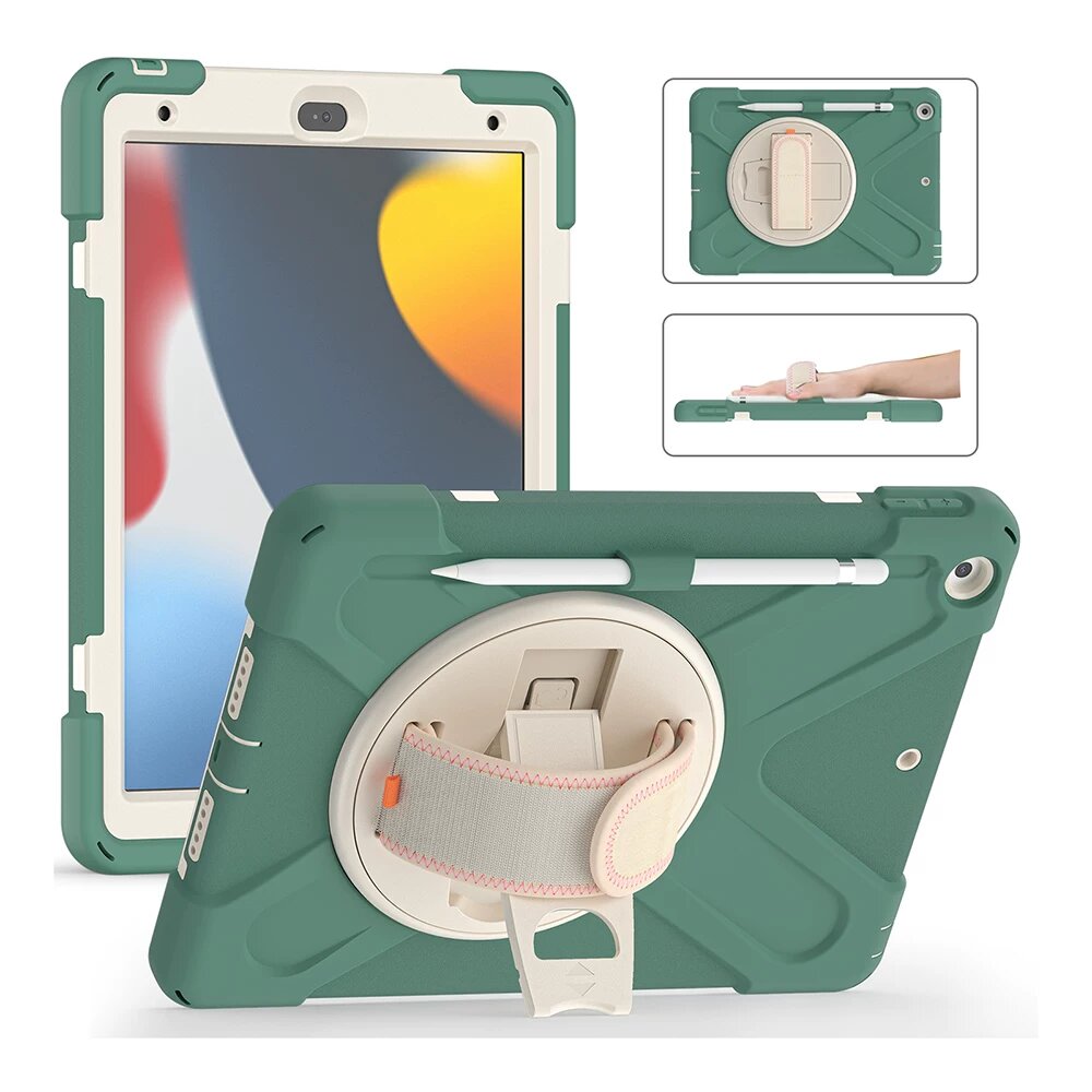 Силиконовый защитный кейс с креплением для автомобиля для iPad Mini 4/5 7,9 дюйма изумрудно-зеленый ручной мини-чехол