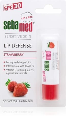 Бальзам для губ Sebamed Sensitive Skin Lip Defense, spf 30, клубничный, 4,7 г
