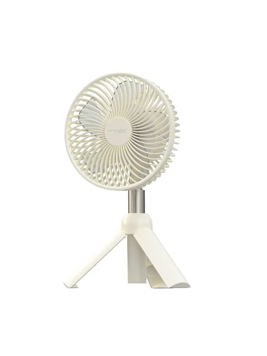 Вентилятор VYVYLABS D09, ABS-пластик, с LED-подсветкой, бежевый