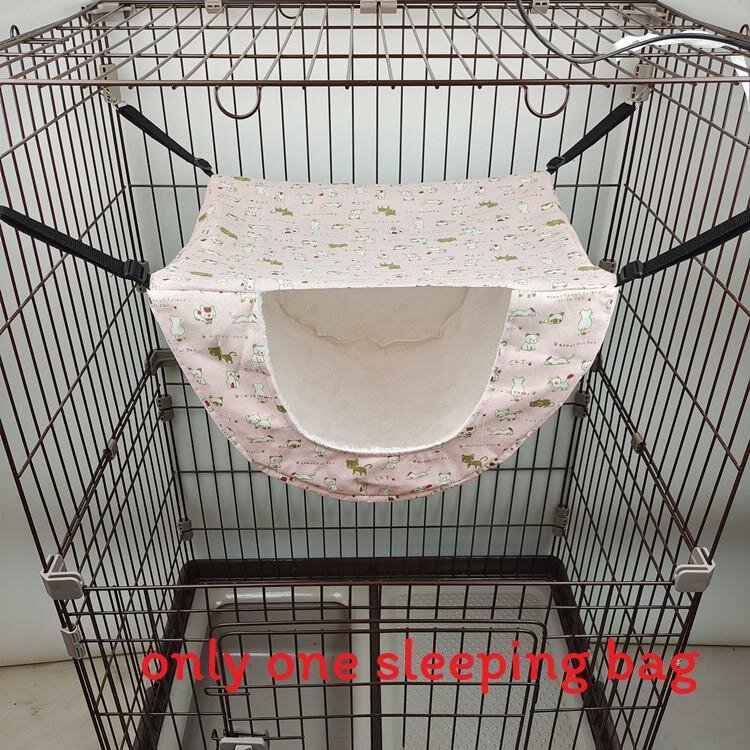 Cat resting spot with fabric for indoor play and rest area, pink cat