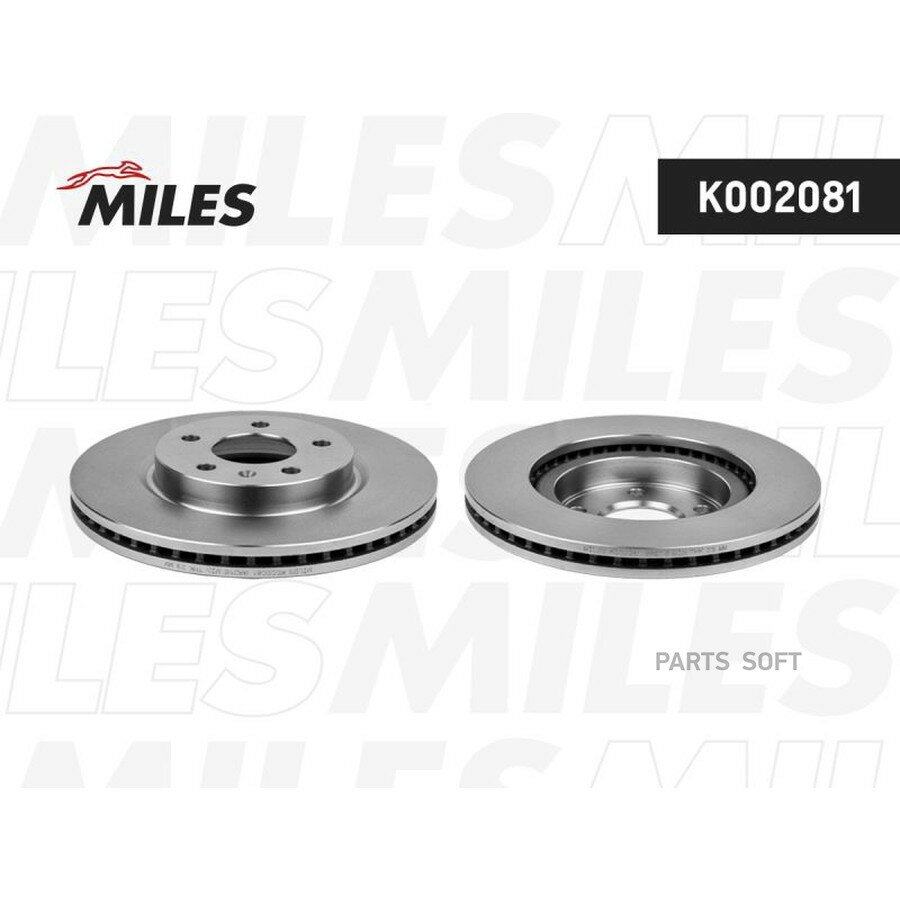 MILES K002081 Диск тормозной CHERY M11 08- передний вент. D 283мм. ()