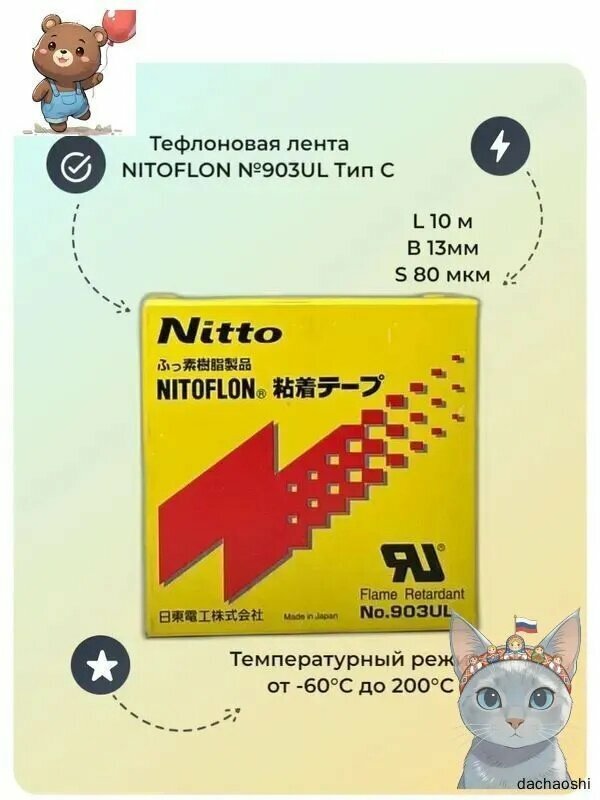 Изолента 13 мм 10 м 80 мкм, 1 шт.