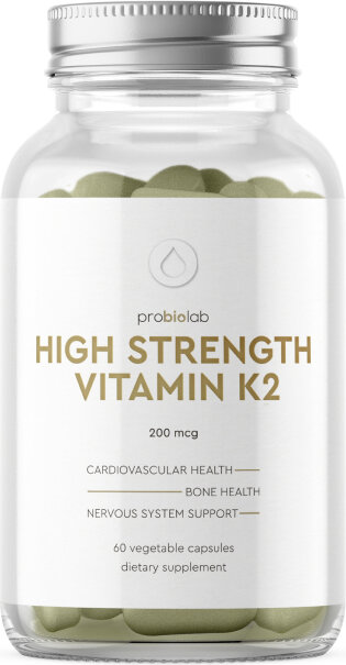 Probiolab Витамин K2 в форме MK-7 VitaMK7 веганские капсулы High Strenght Vitamin K2 MK-7 Vitamk7 200 Mcg 90 Vcaps 4ml