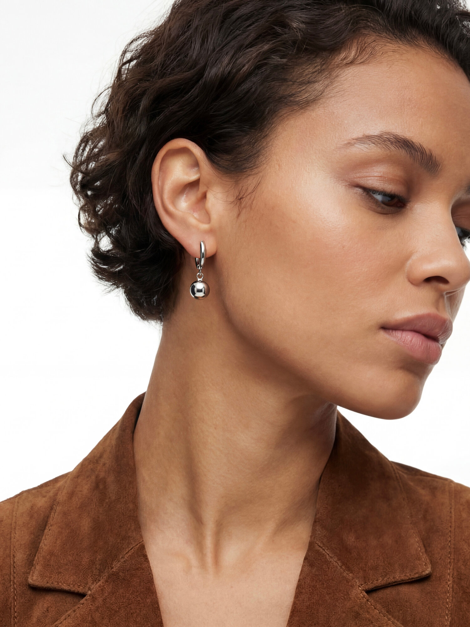 Серьги LU Jewel, размер 10 мм, серебряный