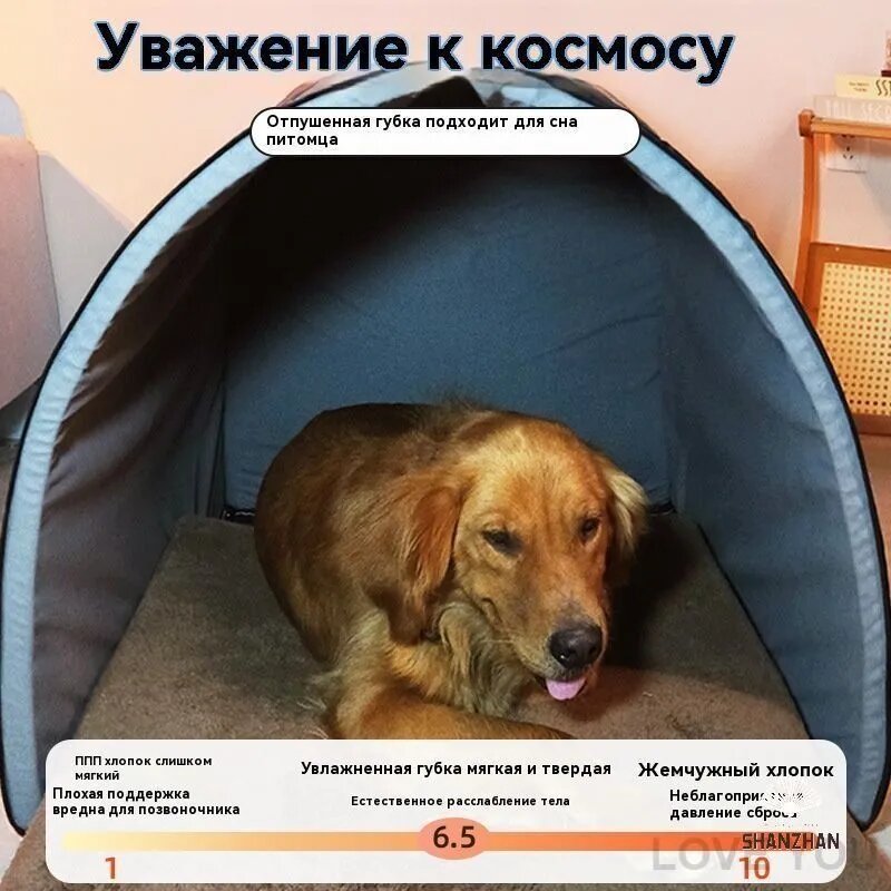 Уличная утепленная будка для собак 75*57*55cm, для средних собак, белого цвета