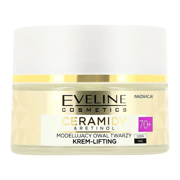 Крем для лица EVELINE, CERAMIDY&RETINOL, 70+, моделирующий, с лифтинг-эффектом, 50 мл