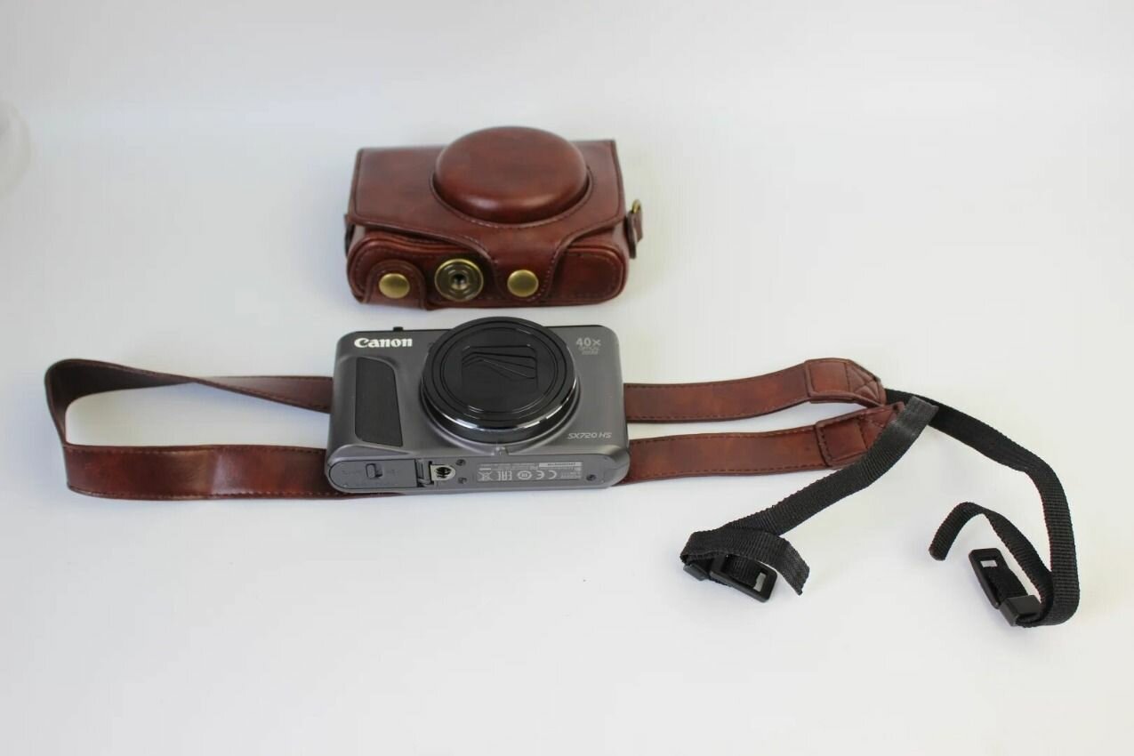 PU кожаный чехол для фотоаппарата плечевая сумка жесткие сумки для Canon PowerShot SX720 HS SX730 and SX740 HS
