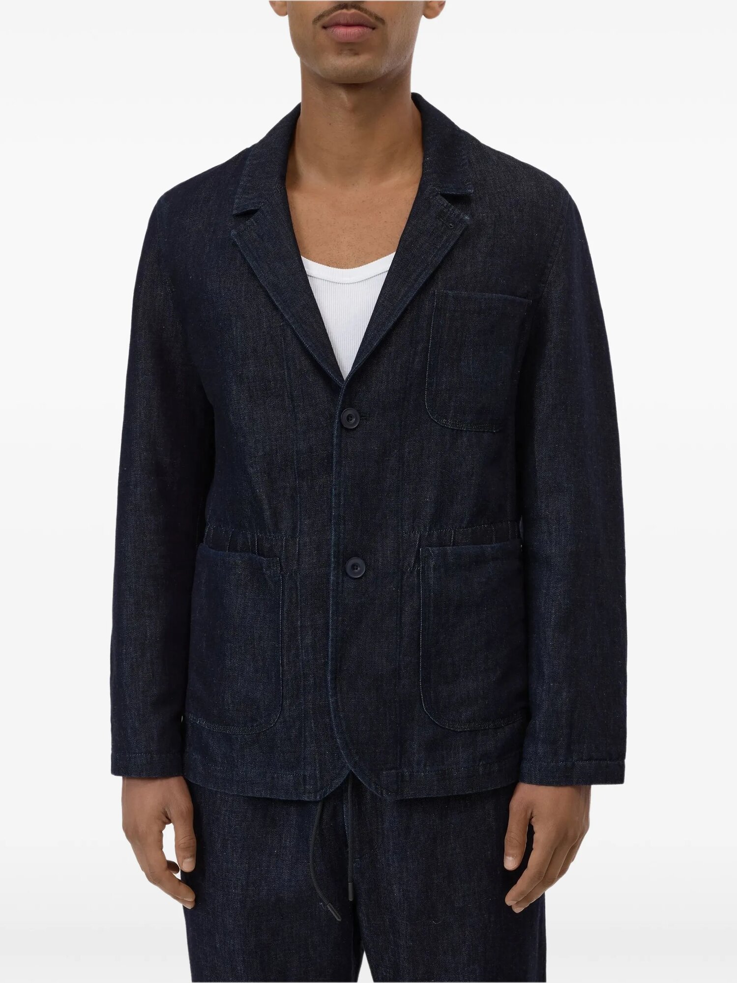 Куртка Closed Notch-lapel patch-pocket denim jacket, размер 46, blue — фото 1
