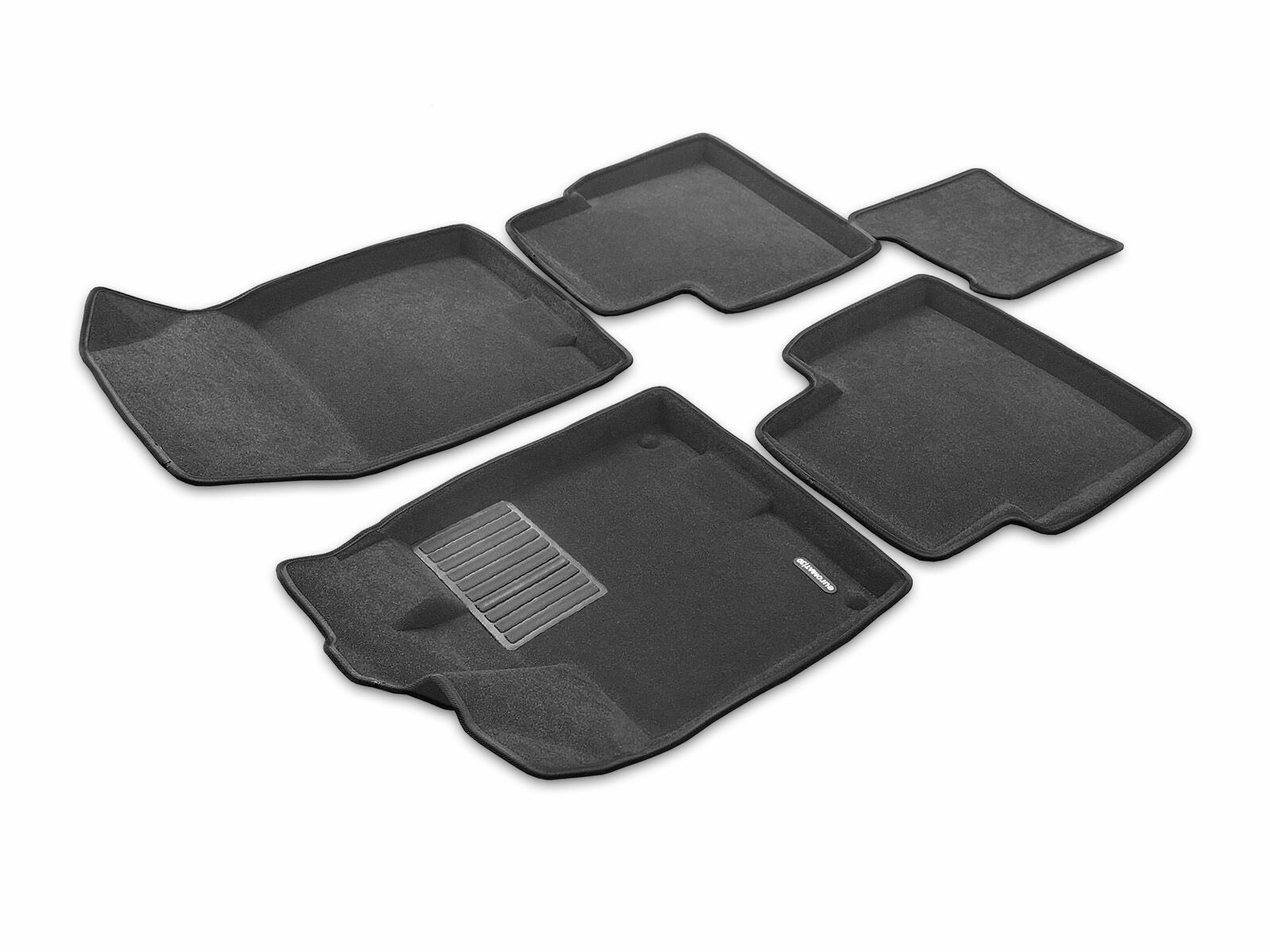 Коврики текстильные 3D Euromat для GAC GS4 (с 2024 г.) 4WD полный привод, с полиуретановым подпятником, черные