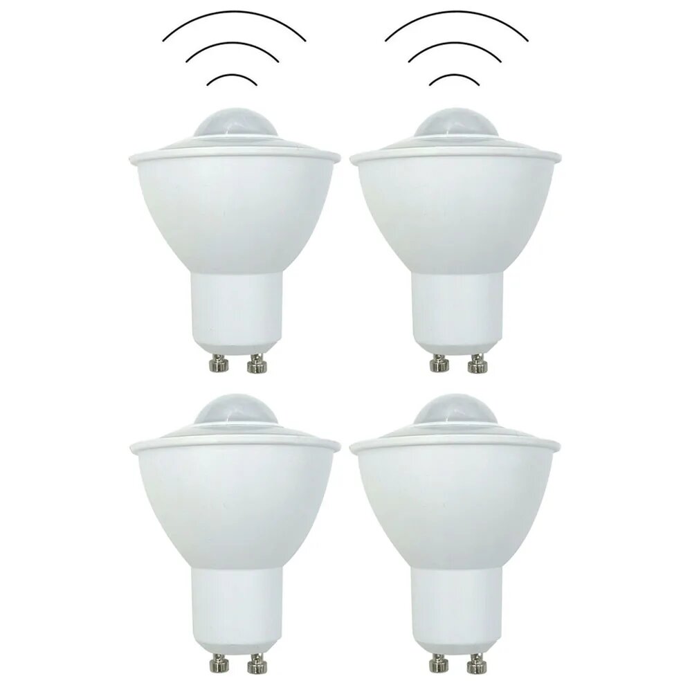 4 шт. LIDESENS PIR светодиодный прожектор GU10 6 Вт белый 3000/6000К Warm White 3000K