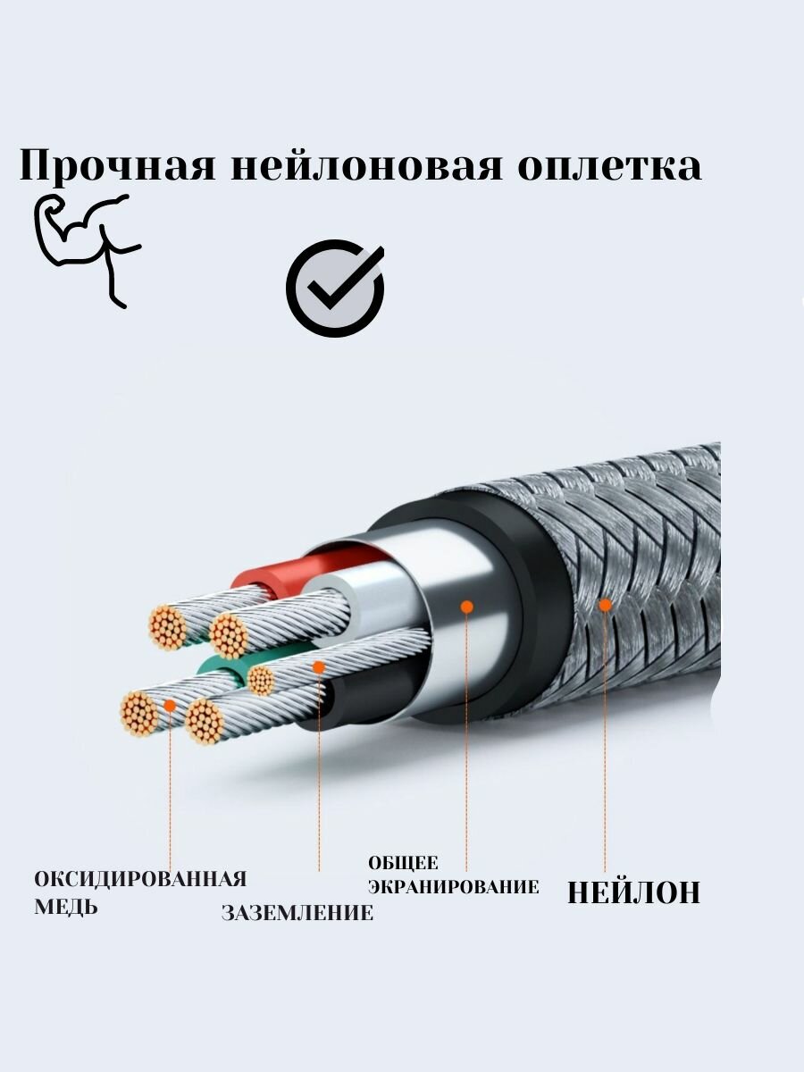 Кабель USB Type-C - USB Type-B (200 см) для принтера — фото 1