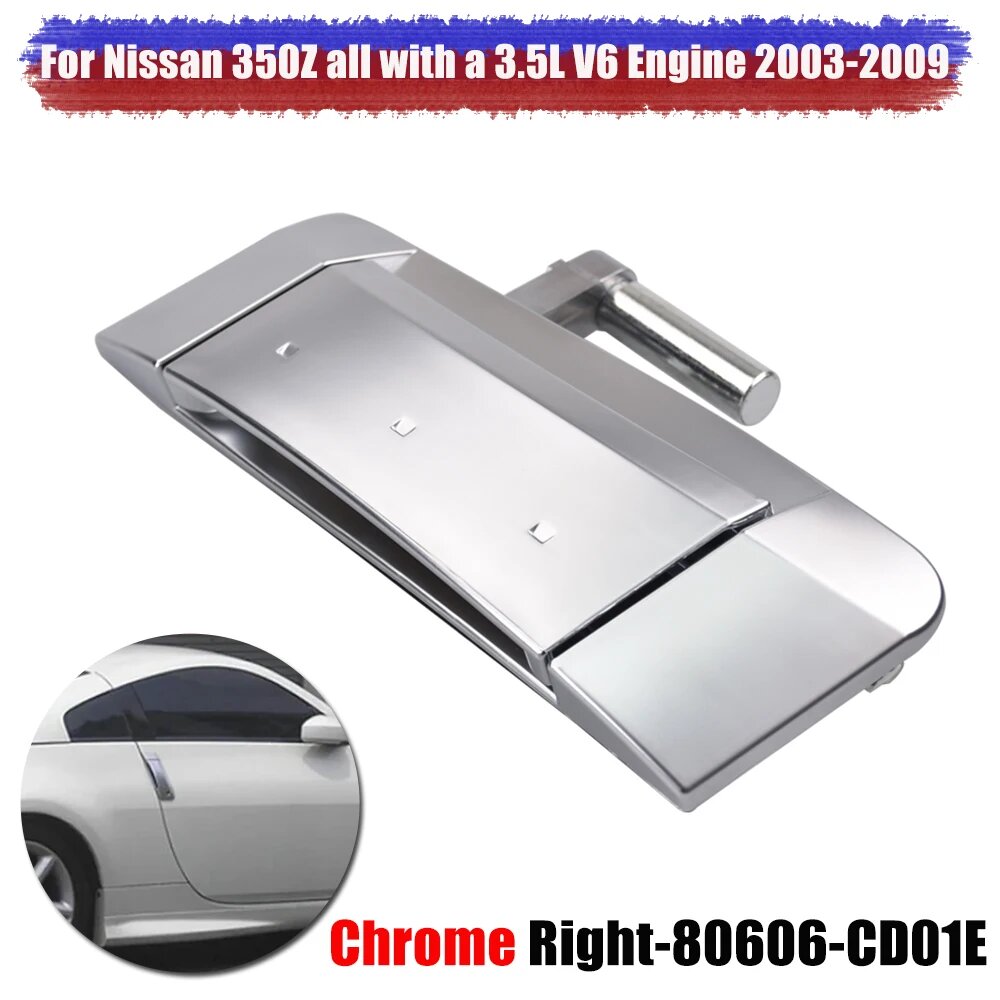 Дверная ручка Nissan 350Z 2003-2009, правая, Chrome 80606-CD01E