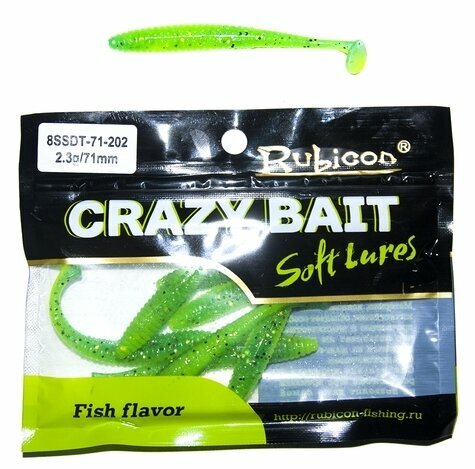 Съедобная силиконовая приманка RUBICON Crazy Bait SSDT 2.3g, 71mm, цвет 202