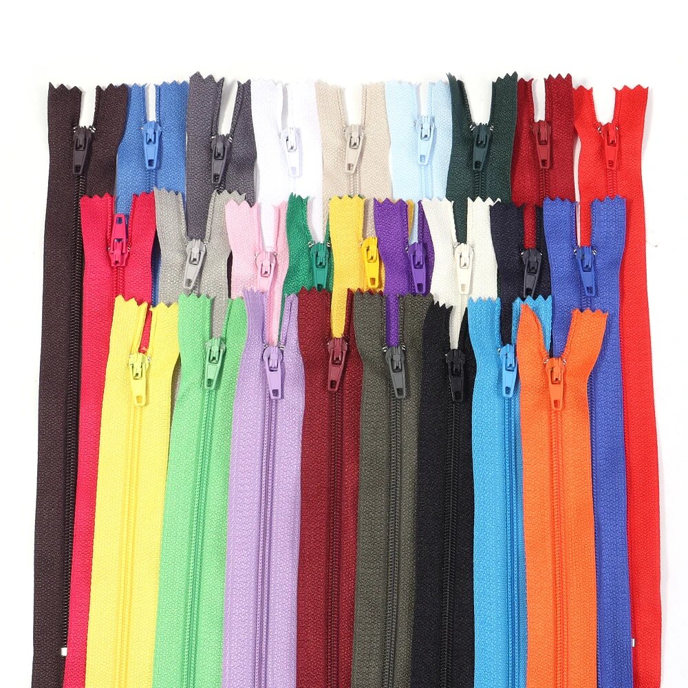 Набор молний нейлоновых, 20 см, mixed color