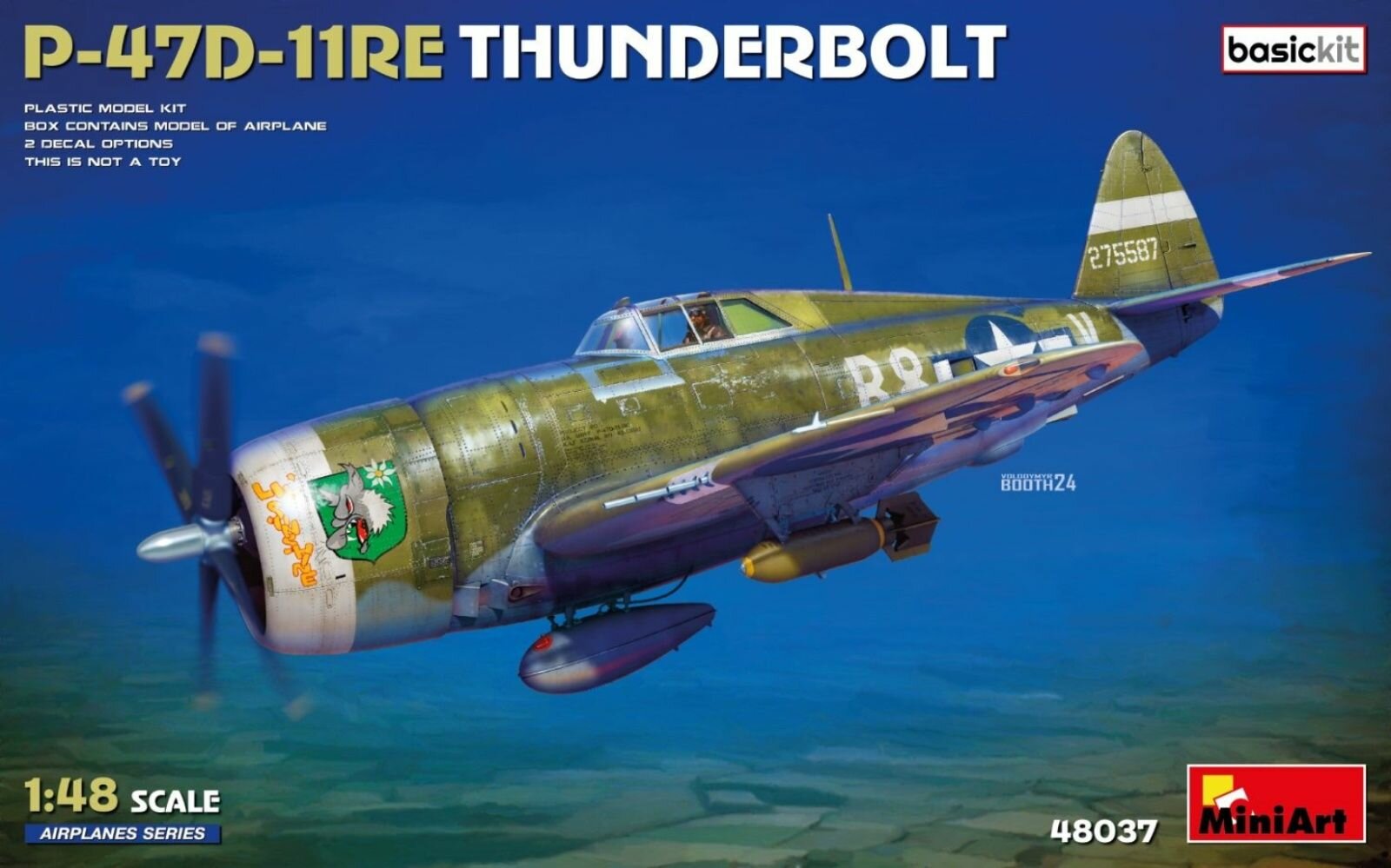 Эксклюзивная модель американского истребителя P47D11RE в масштабе 1/48 от MiniArt 48037