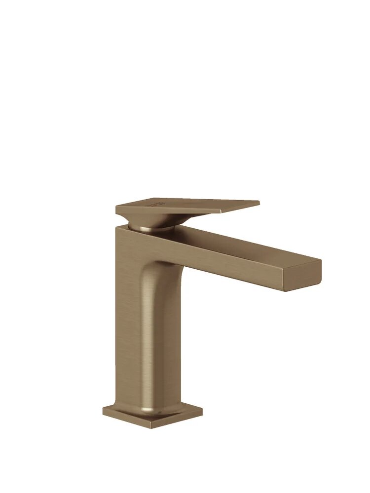 Смеситель для раковины Kludi Decus 54288N175 бронзовый, кран для ванной в раковину, из латуни, рычажный, с керамическим картриджем, с функцией экономии расхода, с донным клапаном