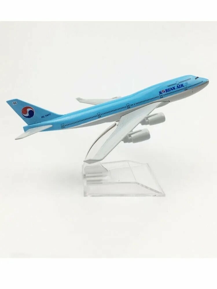 Модель самолета Korean b747 авиалиний южная корея, 16см