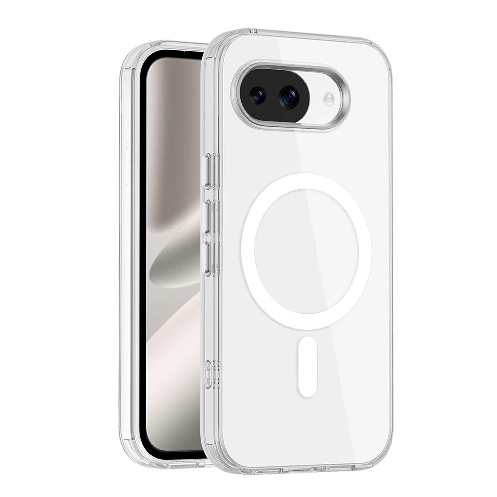 Прозрачный чехол Magsafe для Google Pixel 10 Pro XL 10A 9A, Гугл Пиксель 10 Про, Белый, White