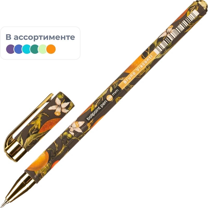 Ручка шариковая неавтомат. BV FLORA. PARADISE, синяя, 0.38мм, син, 20-0215/77