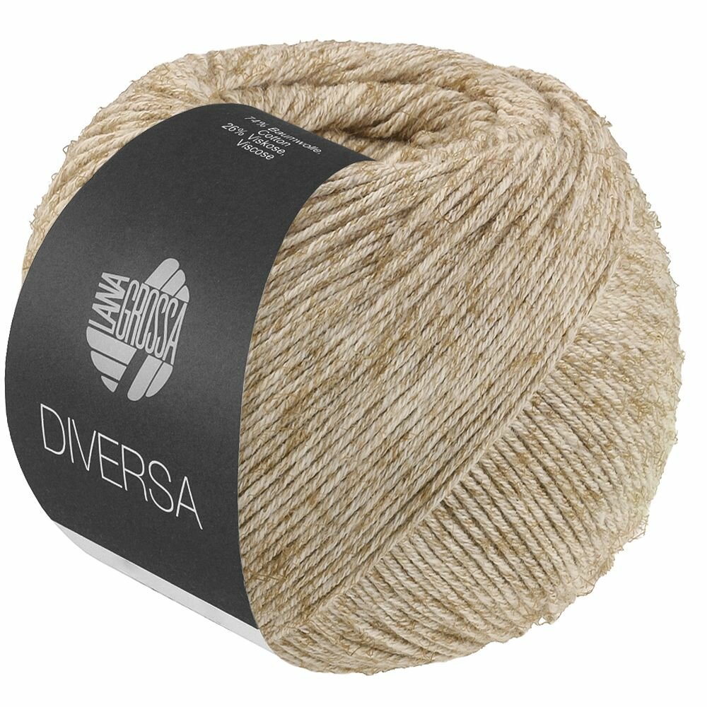Пряжа для вязания Lana Grossa Diversa (30 Бежевый/Beige) 4 мотка по 50 г/210 м
