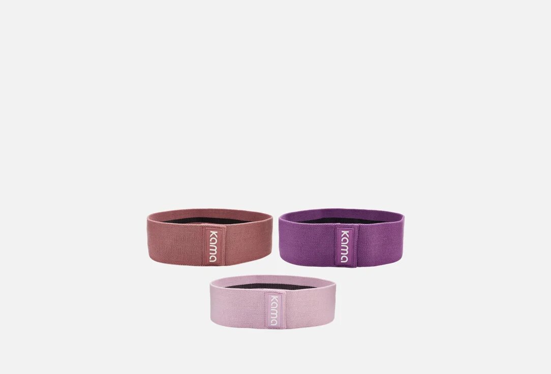 Kama expander purple Набор тканевых фитнес резинок 3 шт