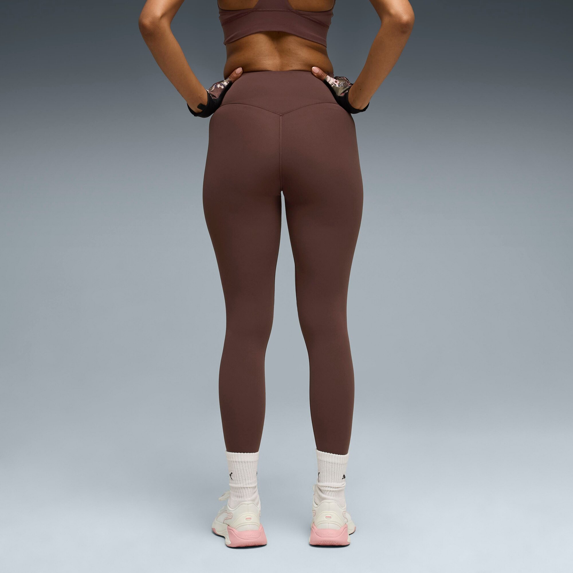 Легинсы спортивные PUMA SHAPELUXE TIGHT, размер XL, Шоколадный — фото 1