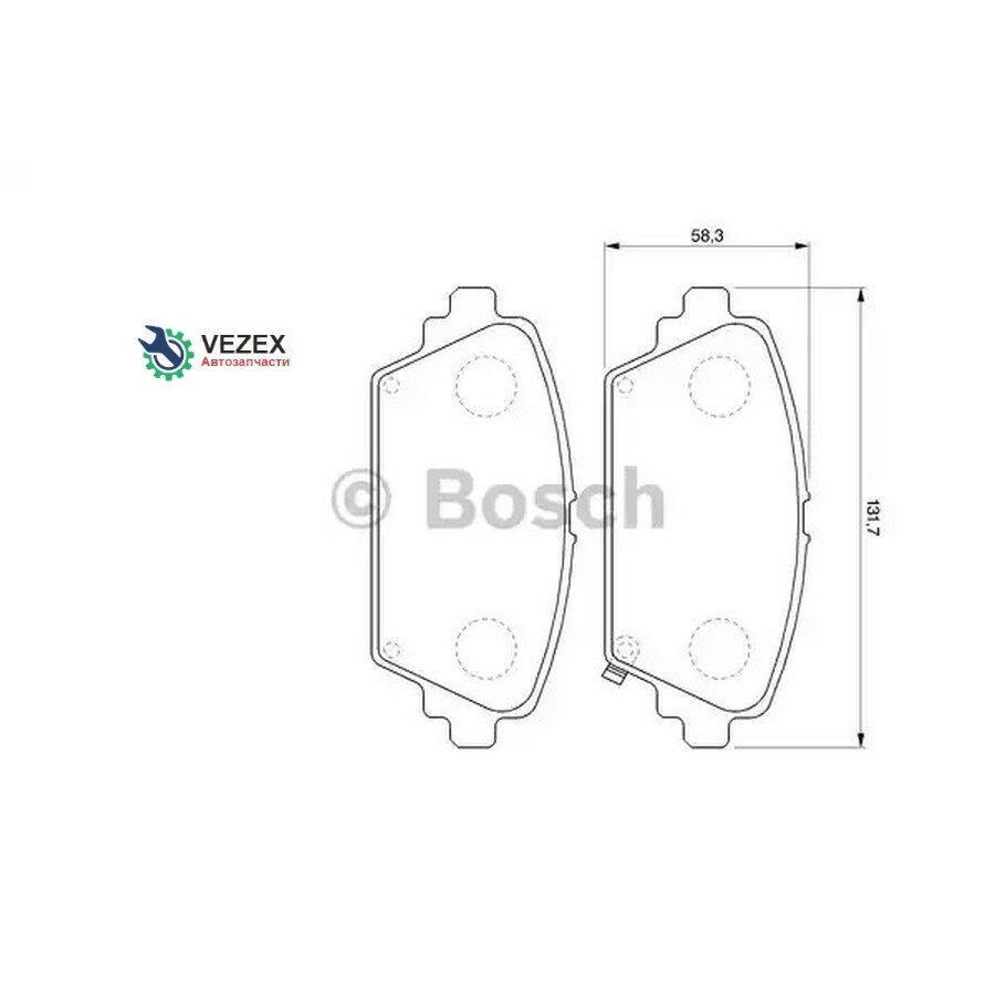 BOSCH 0986424663 Колодки тормозные дисковые передние