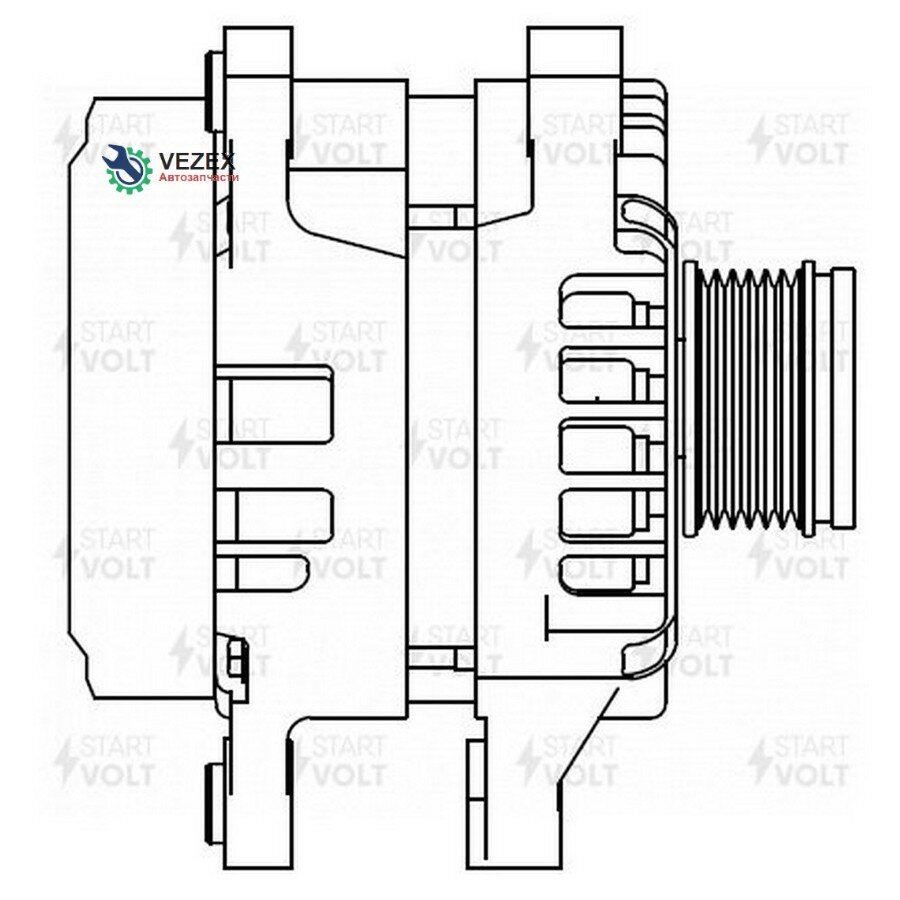 STARTVOLT LG 0848 Генератор для а/м Hyundai Santa Fe II (09-) 2.2CRDi/Kia Sportage III (10-) 2.0CRDi 150A (LG 0848)