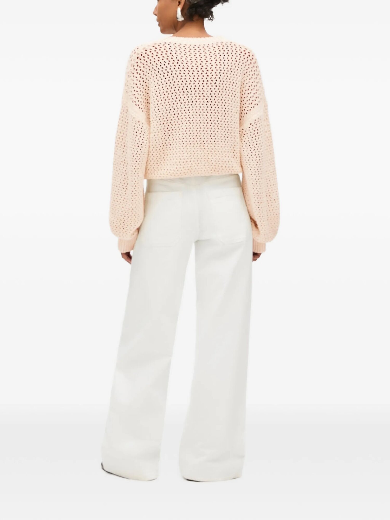 Свитер Another Tomorrow Open-knit crew-neck sweater, размер 44, , разноцветный — фото 1