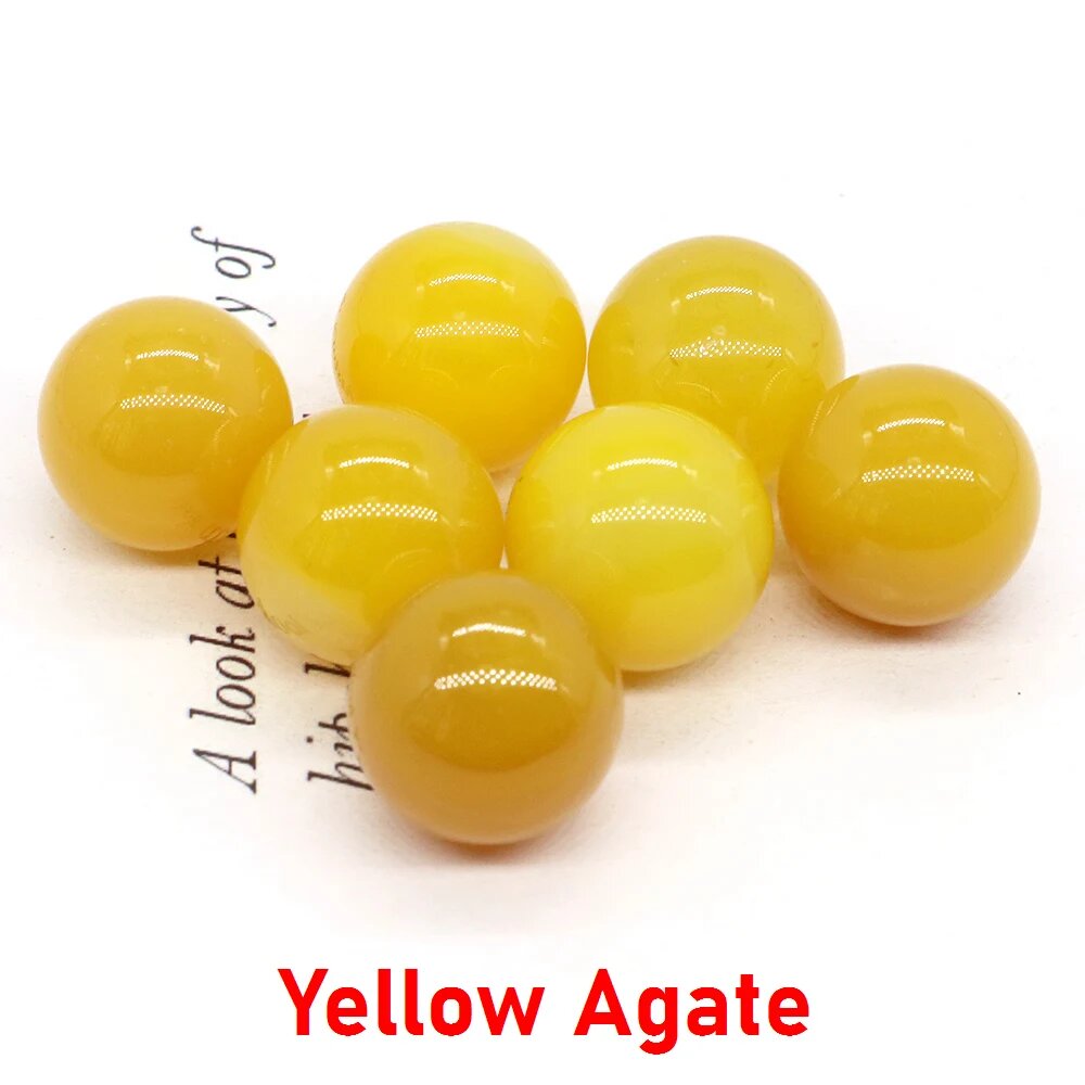Хрустальные шарики 16 мм, набор Желтый, 1pcs, Yellow Agate