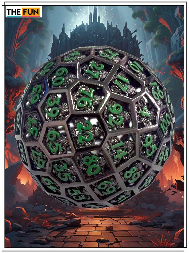 DnD Metal Dice, кубики метал для DnD 100 и настольных ролевых игр (дайсы ДнД)