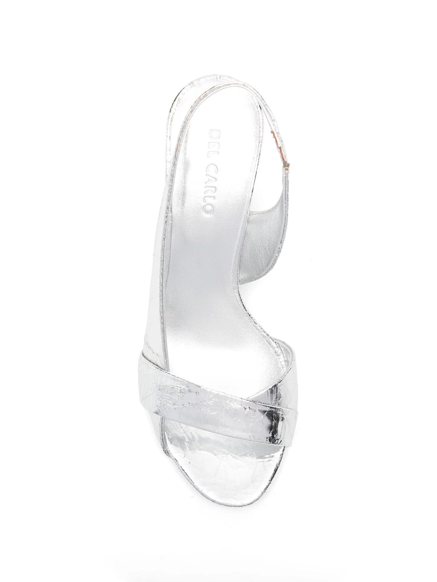 Босоножки DELCARLO Metallic slingback sandals, размер 38, Silver — фото 1