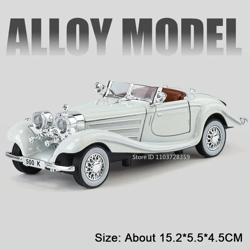 Модель автомобиля 500K White 1:32