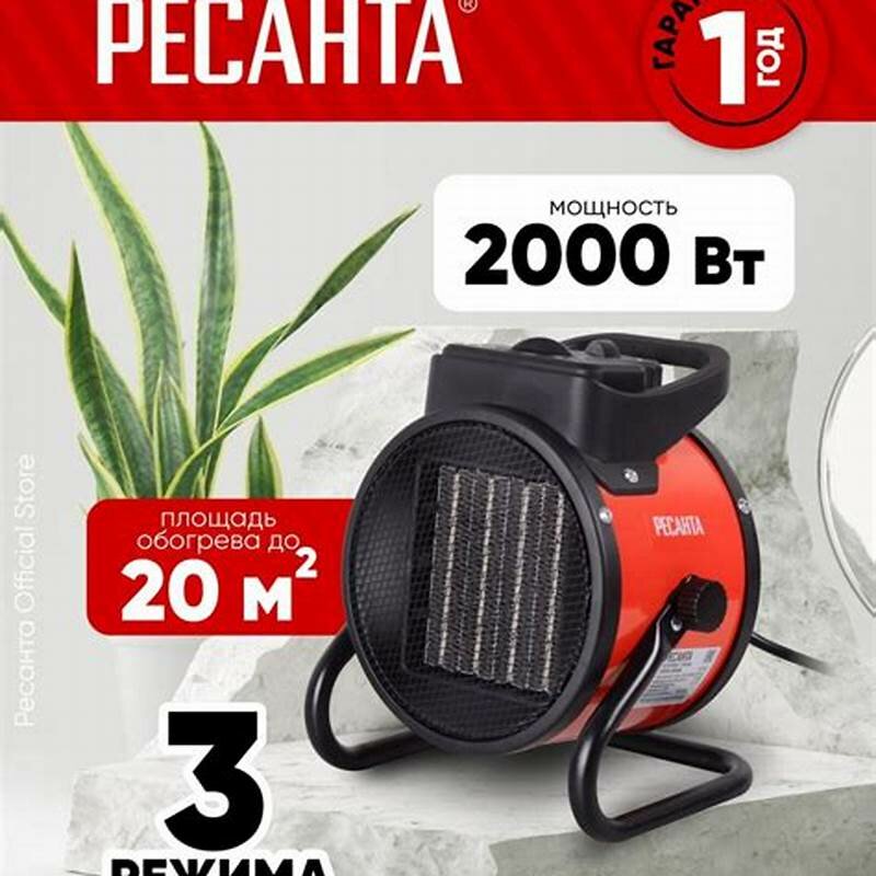 Тепловая электрическая пушка ТЭПК-2000К (керамический нагревательный элемент, круглая), Ресанта, 67/1/24