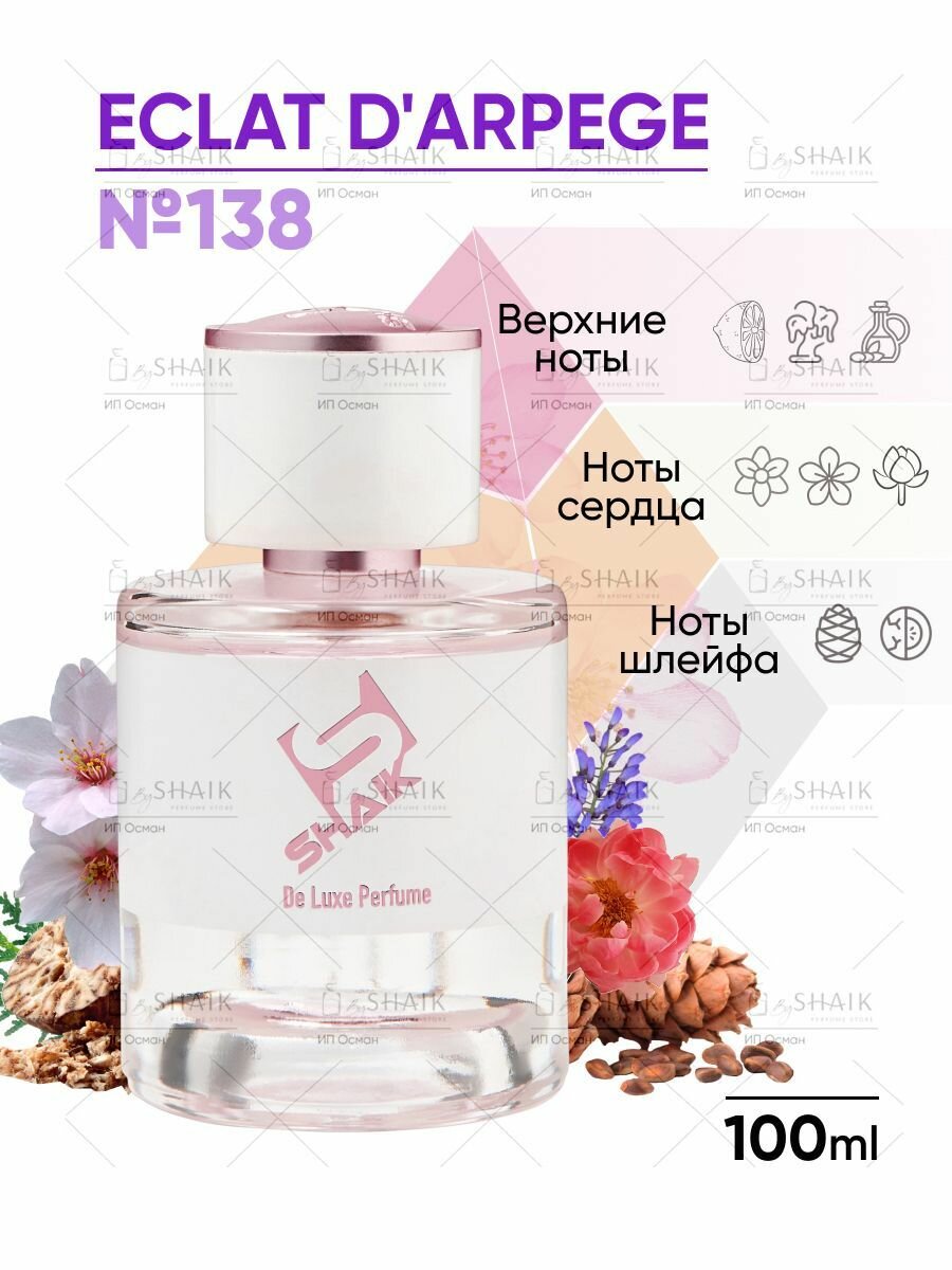SHAIK Парфюмерная вода женская Shaik № 138 ECLAT масляные духи женские туалетная вода парфюм для женщин 100 мл
