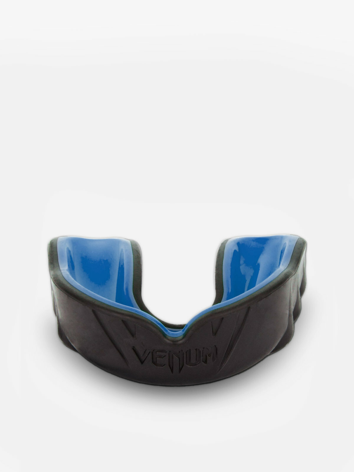 Капа боксерская Venum Challenger Black/Blue, чехол в комплекте