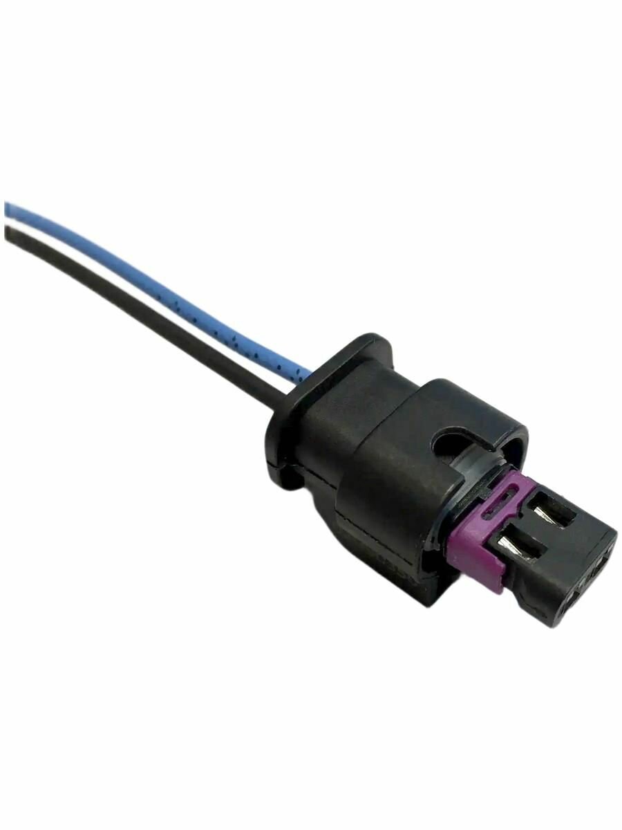 02U90350 Разъем (2pin) 2 контакта к форсунке, к регулятору фаз газораспределения для Audi/Skoda; к дополнительному насосу отопителя для BMW, Citroen, Ford, Peugeot, Volvo, Land Rover