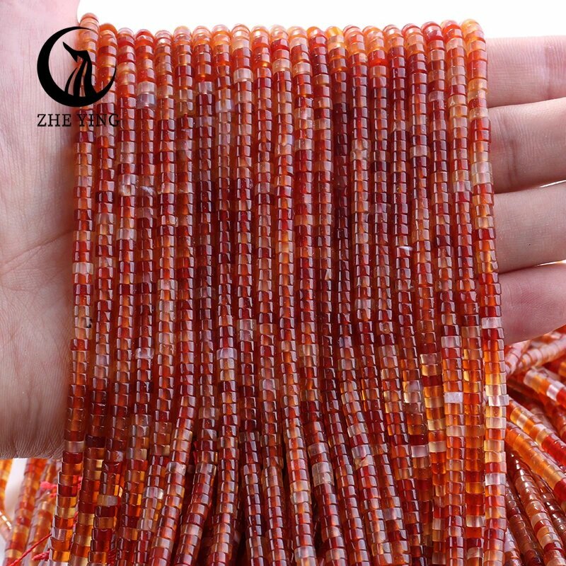 Бусины Zhe Ying амазонит 2x4 мм 39. red agate