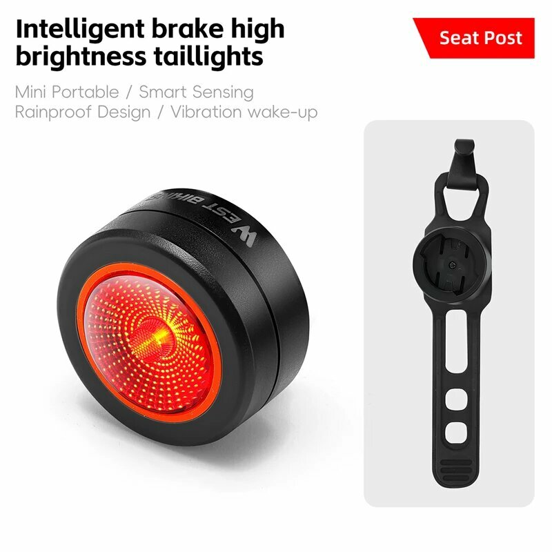 WEST BIKING Автоматический задний фонарь для велосипеда Seat Post