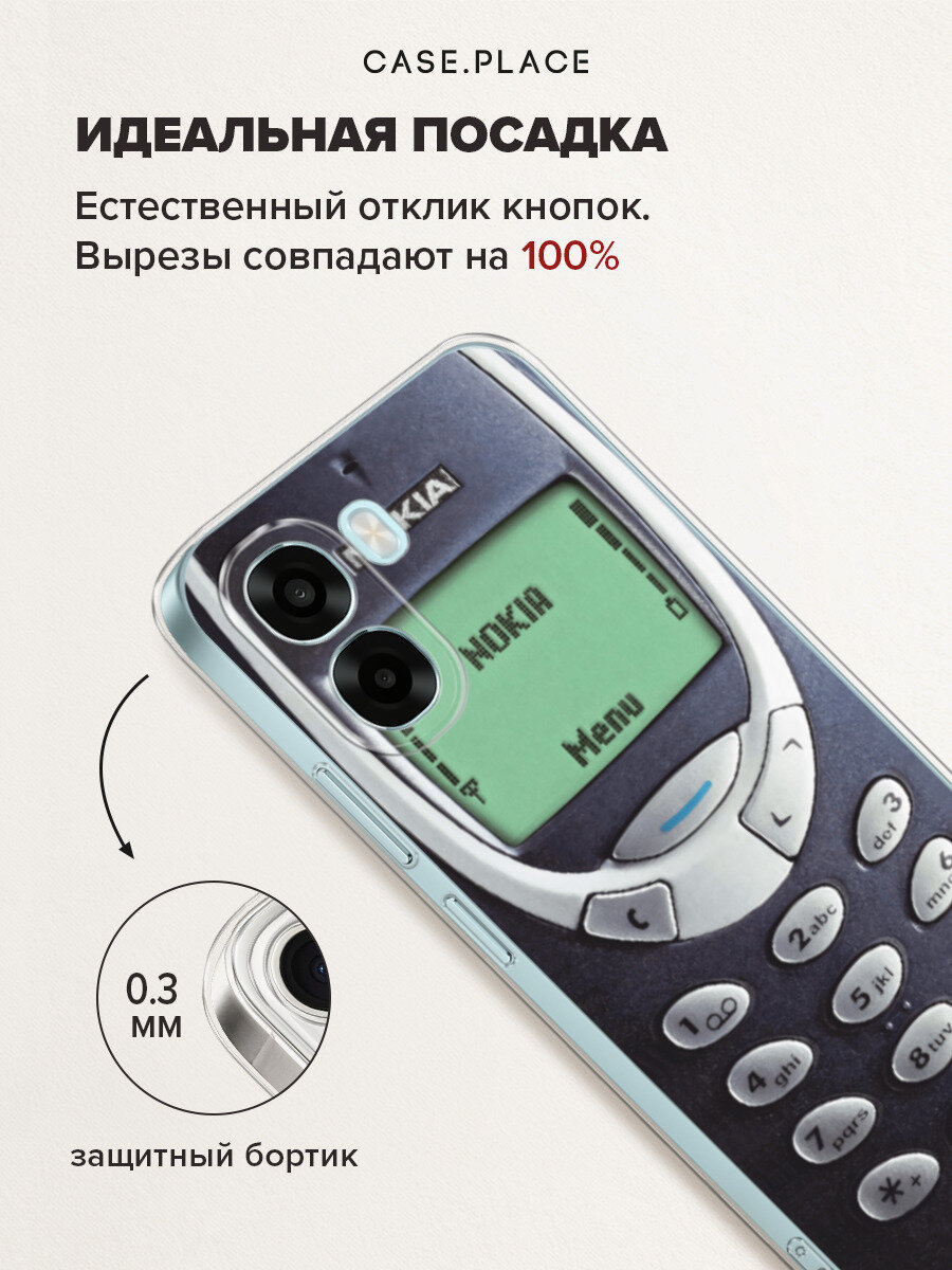 Силиконовый чехол на Oppo A6x / Оппо A6x с принтом Нокия — фото 1