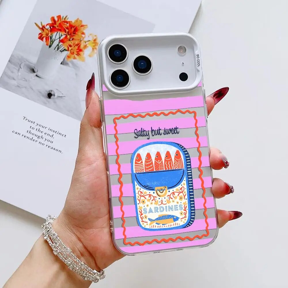 Роскошный чехол для телефона в стиле консервной банки с White-SCZ0041425, For iphone 16 ProMax