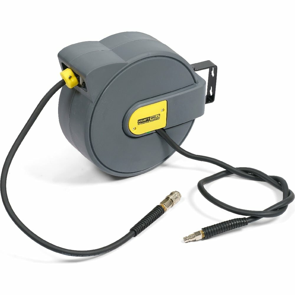Катушка со шлангом 15 м, 8х12 мм, 20 бар KraftWell KRW1731. C8