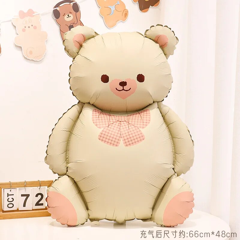 Матовые шары с мультяшными животными Matte-Bear-Cream