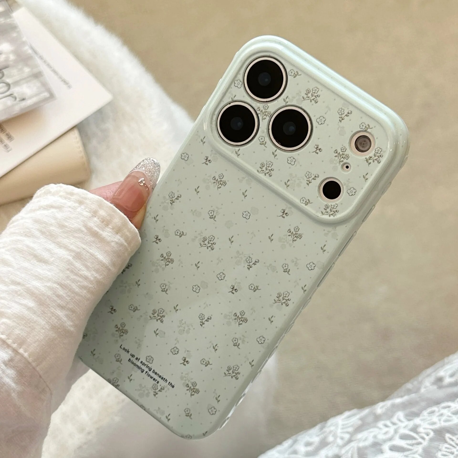 Чехол для телефона с акварельным цветочным узором для iPhone 17 16 15 14 13 12 11 iPhone17 Про, 1