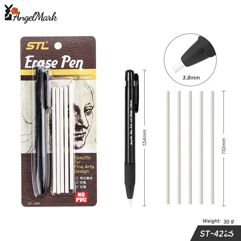 Механический ластик 3,8 мм, резиновый, для рисования 1 pcs-set