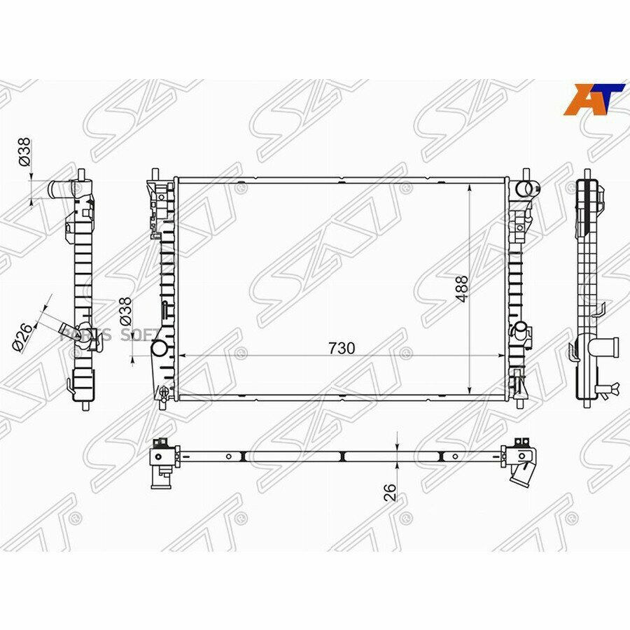 Радиатор Ford Explorer 10-19 SAT FD0012-1 | цена за 1 шт