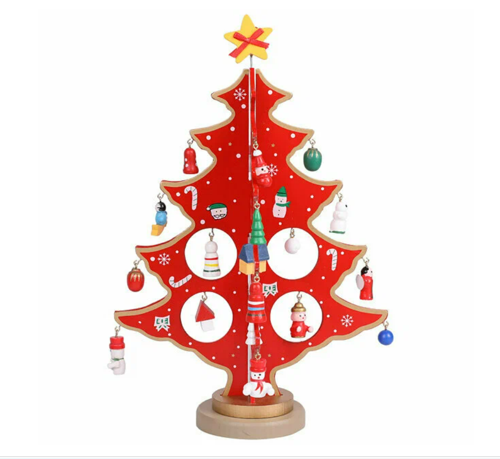 Сувенирная елка с игрушками Toy Tree 26 см красная, Koopman (Купман), DH8064220-2